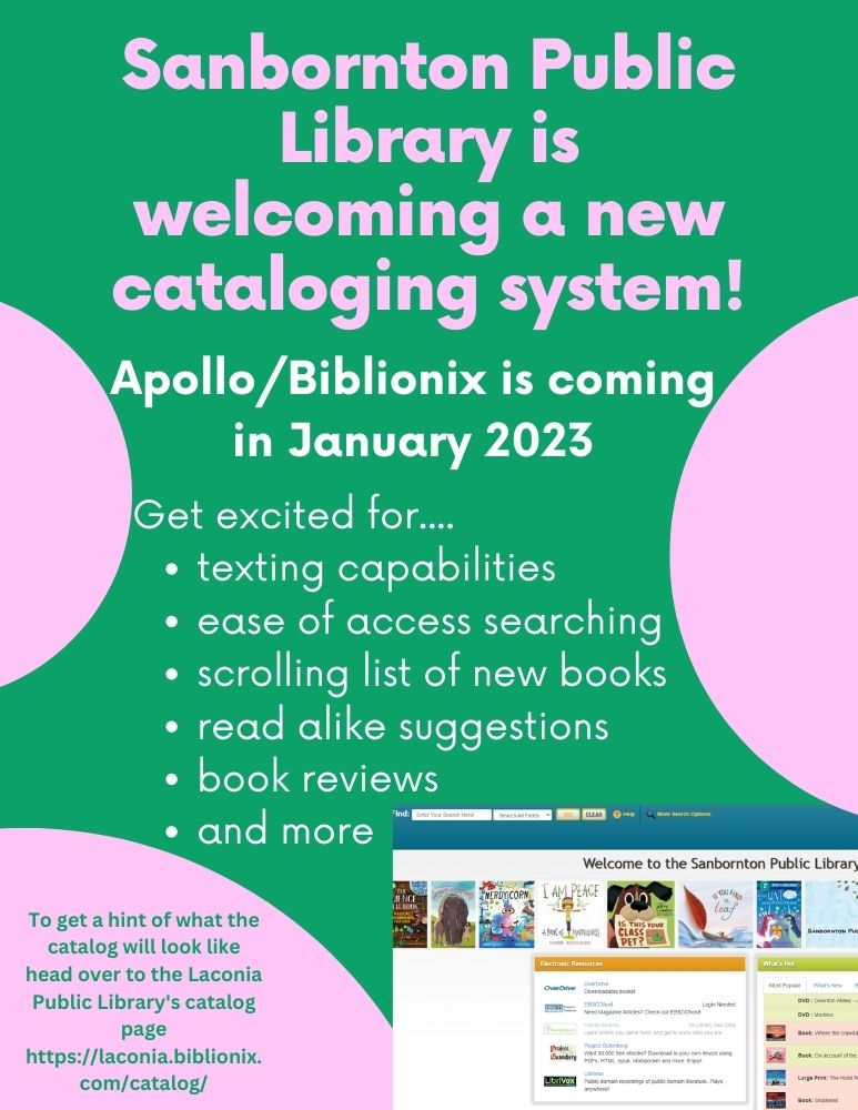 Sanbornton Public Library – Read books and much more!