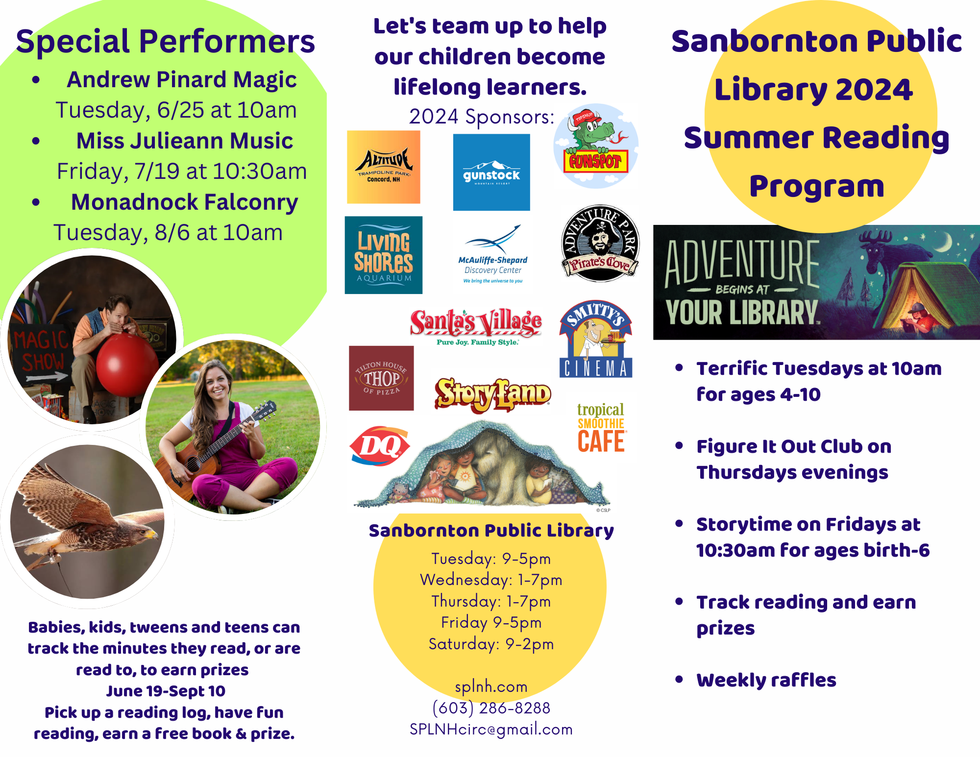 Children’s Events – Sanbornton Public Library